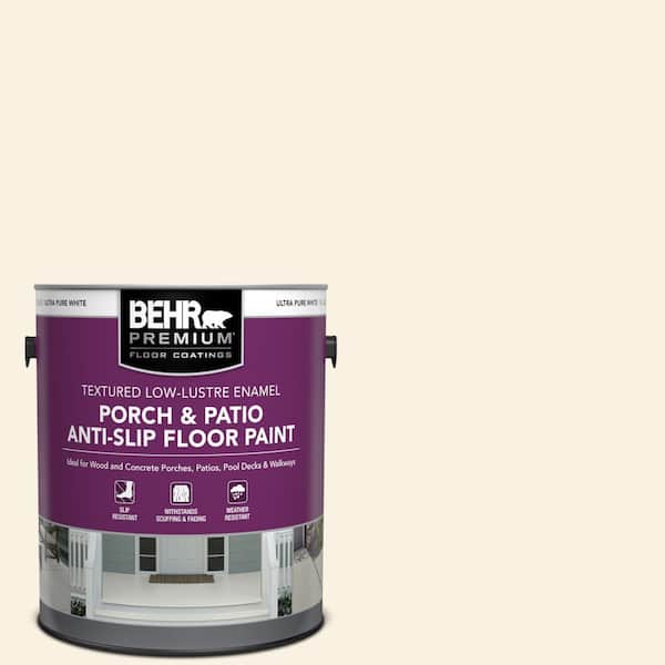 BEHR PREMIUM 1 gal. #W-F-100 Belgian Cream Textured Low-Lustre Enamel ...