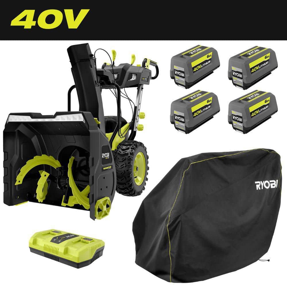 RYOBI 40V HP Brushless Whisper Series 24" 2-Stage Electric Self ...