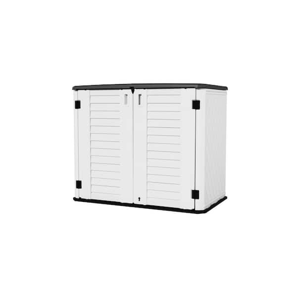 Yardgrace 35 cu. ft. Vertical Outdoor Storage Shed with 2 Shelves ...