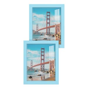 Wexford Home Modern 11 in. x 14 in. Light Blue Picture Frame (Set of 4 ...