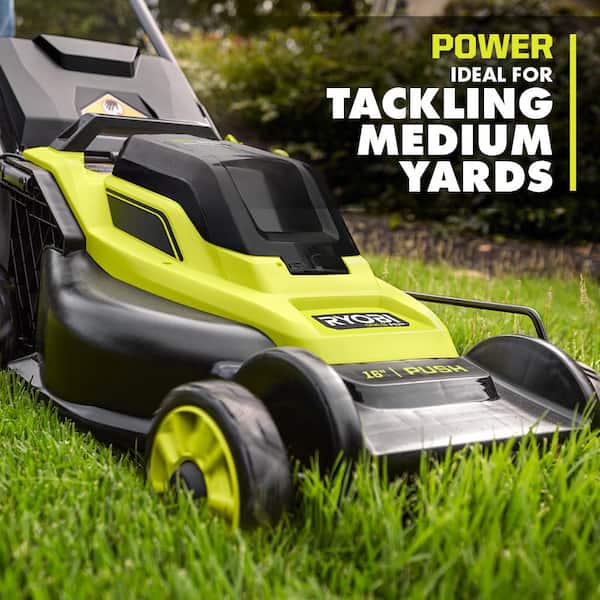 RYOBI ONE+ HP 18V Brushless 16 in. Cordless Walk Behind Push Lawn Mower ...