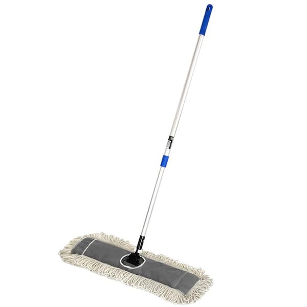 Alpine Industries 24 in. Cotton Dust Mop Set with Telescopic Handle-434 ...
