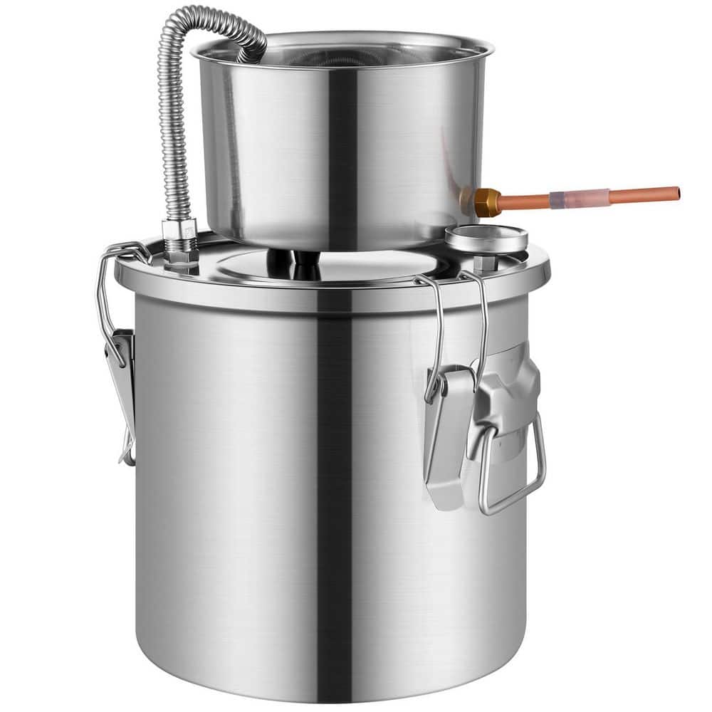 VEVOR Alcohol Still, 3 gal. /11.4 L Stainless Steel Water Alcohol ...