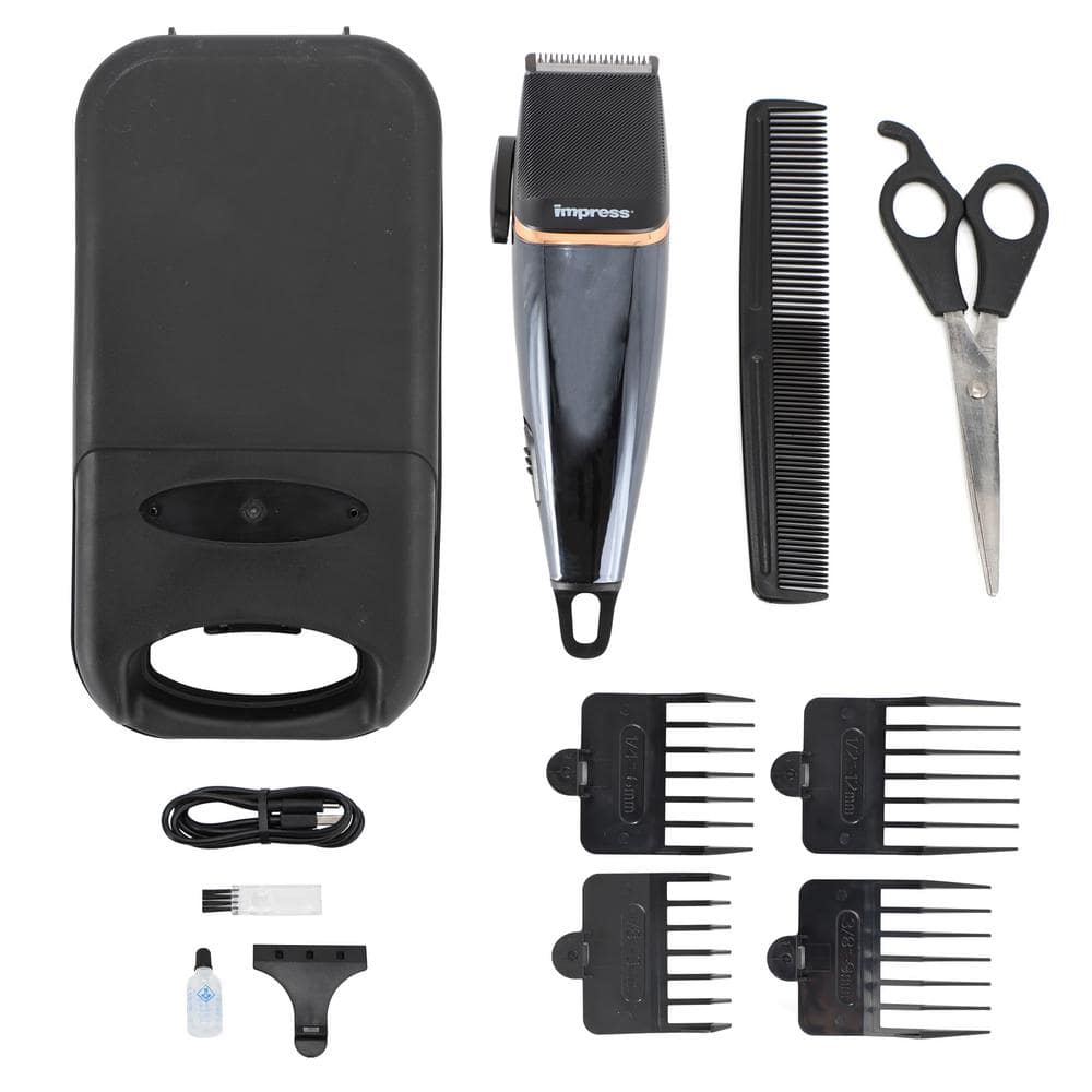 Impress 12 Piece Cordless Rechargeable Hair Cutting Kit with Storage ...