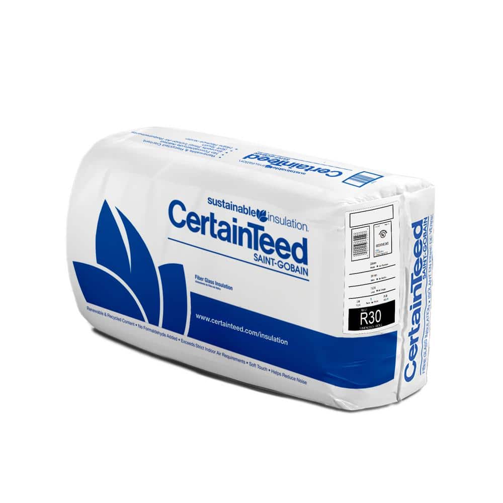 CertainTeed R-30 Unfaced Fiberglass Insulation Roll 15 in. x 25 ft ...