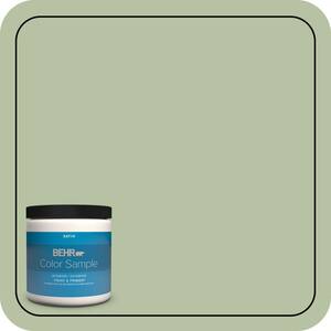 BEHR PREMIUM PLUS 1 qt. #M380-4 Chopped Dill Satin Enamel Exterior ...