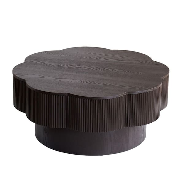 Noble House Vanessa Modern 31.50 in. Dark Brown Specialty Plum Blossom ...