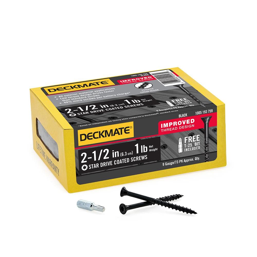 Reviews for DECKMATE #9 2-1/2 in. Black Exterior Self-Starting Star ...