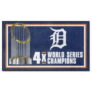 FANMATS Detroit Tigers Blue 1 ft. 7 in. x 2 ft. 6 in. Starter Area Rug ...