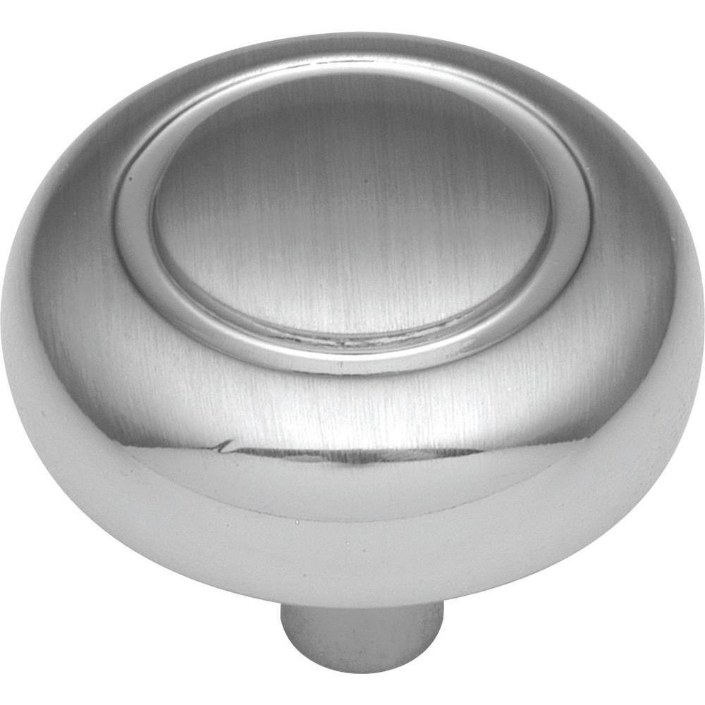 HICKORY HARDWARE Eclipse 1-1/4 in. Satin Silver Cloud Cabinet Knob P209 ...
