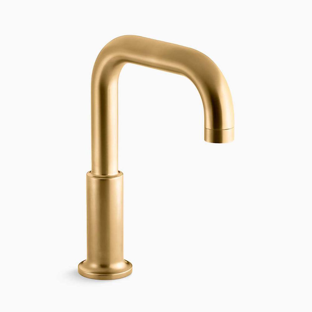 KOHLER Purist Deck-Mount Non-Diverter Bath Spout in Vibrant Brushed ...