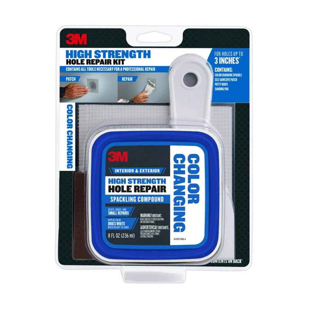 3M High Strength Hole Repair 8 fl. oz. Color Changing Spackling ...