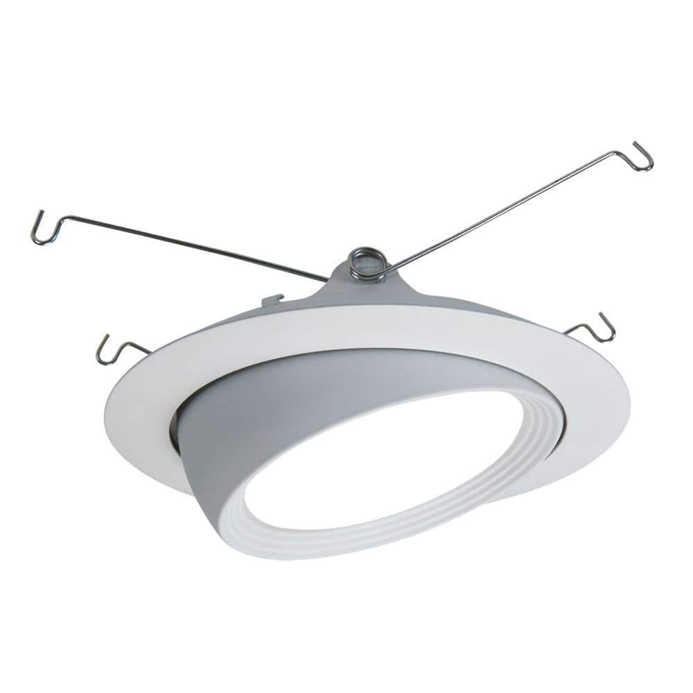 HALO 5 in. Matte White LED Recessed Ceiling Light Flange Attachable ...