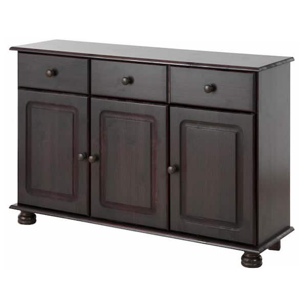 Home Decorators Collection Bradstone 3 Door Walnut Storage Console Brown