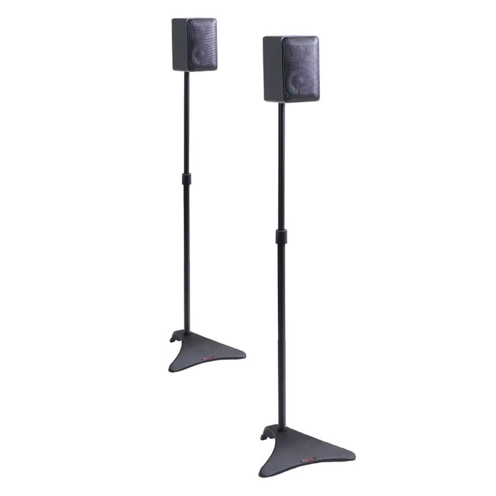 Lukyamzn Satellite Speaker Stands with Cast-Iron Base, Adjustable ...
