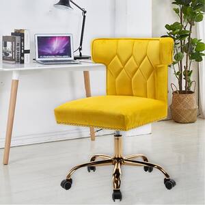 Homy Casa Dot Fabric Standard Upholstered Swivel Chair Ergonomic ...