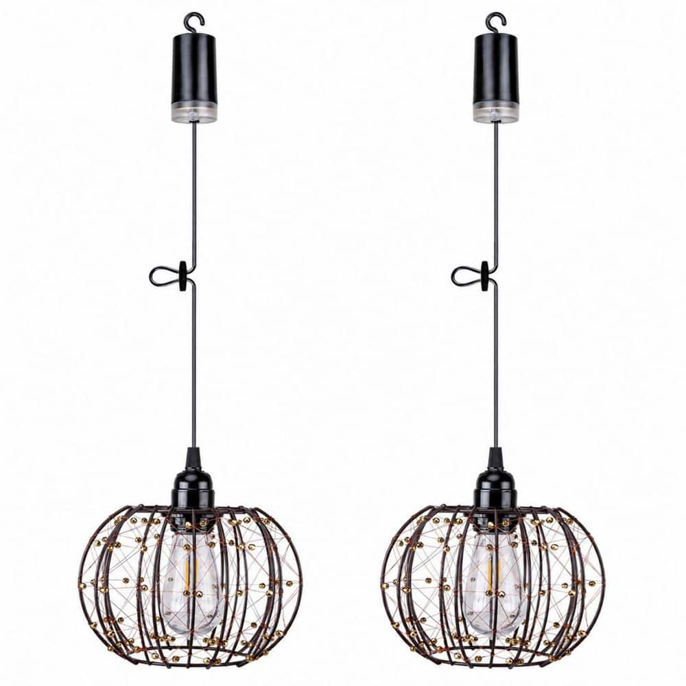 41.5 in. Garden Torch Hanging Chandelier, Waterproof Outdoor Pendant ...