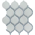 EMSER TILE Diva Athena 10.28 in. x 11.5 in. Arabesque Glossy Ceramic ...