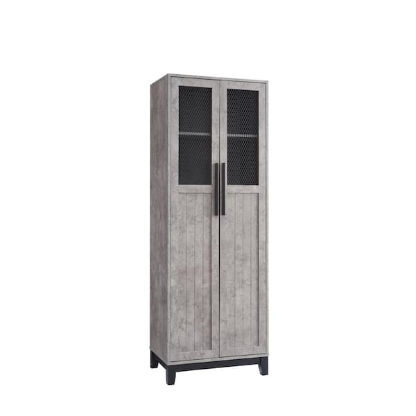 Home Source Industries Home Source Concrete 2-Door Bar Cabinet with ...