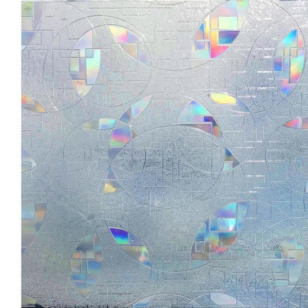 HIDBEA 17.5 in. x 78 in. Hexagon Pattern Decorative Window Film WF-L110 ...