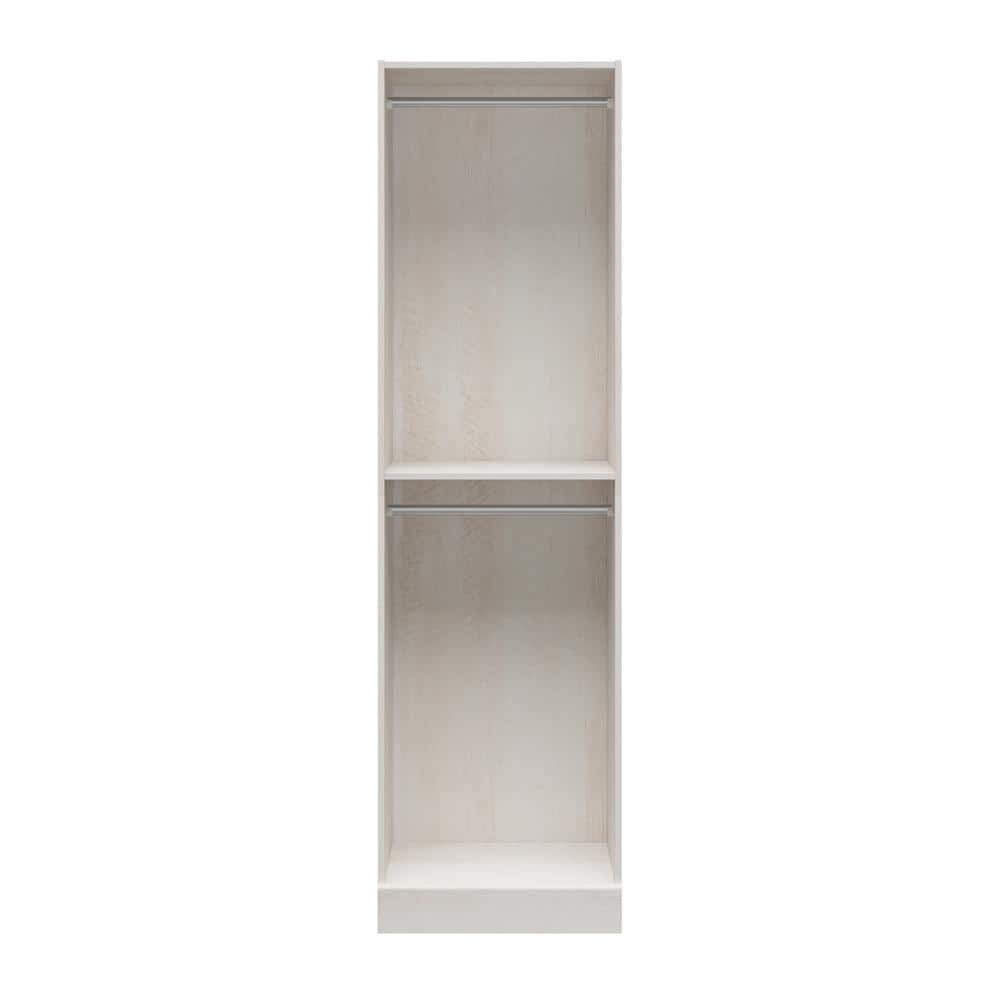 SystemBuild Evolution Estora, Ivory Oak Open Shelf and Hanging Clothing ...