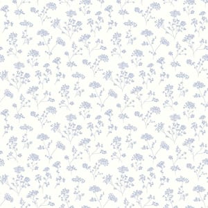 Miniatures 2 Blue Lilac Floral Trail Matte Finish Non-Pasted Vinyl on ...