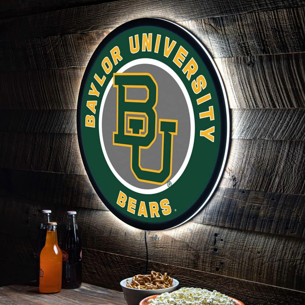 Evergreen Baylor University Round 23 in. Plug-in LED Lighted Sign ...