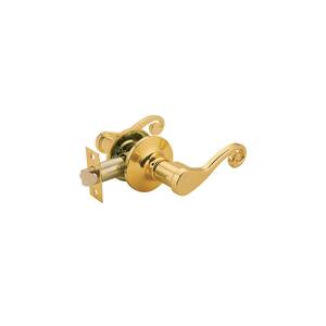 Premier Lock Polished Brass Entry Door Handle Combo Lock Set with ...