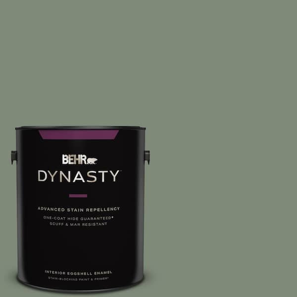 BEHR DYNASTY 1 gal. #N400-5 Thai Basil One-Coat Hide Eggshell Enamel ...