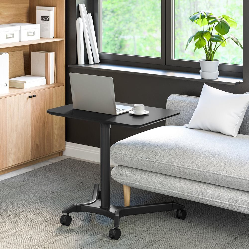 Seville Classics AirLIFT 28 in. Rectangular Black XL Sit Stand Laptop ...