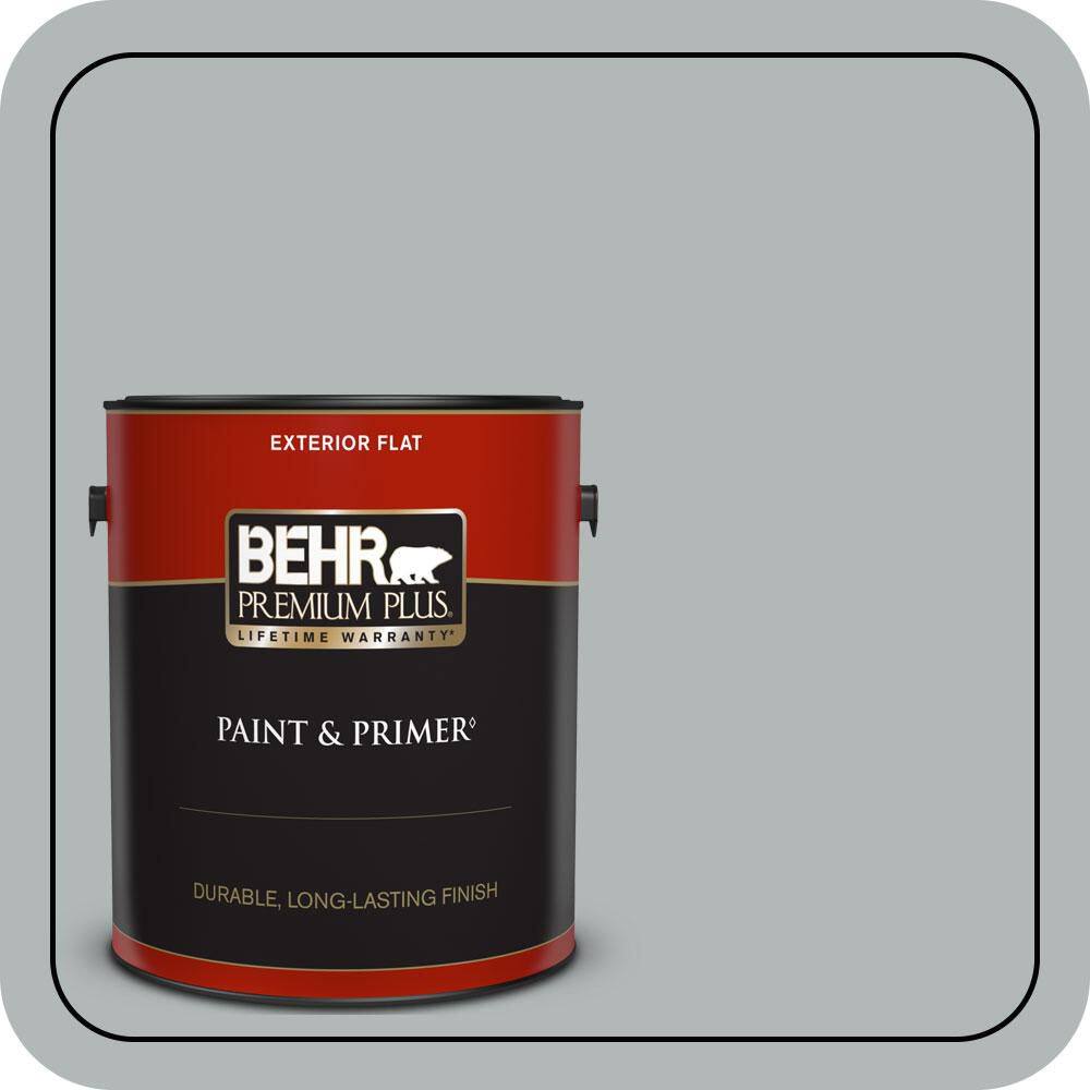 BEHR PREMIUM PLUS 1 gal. #N450-3 Meteor Shower Flat Exterior Paint ...