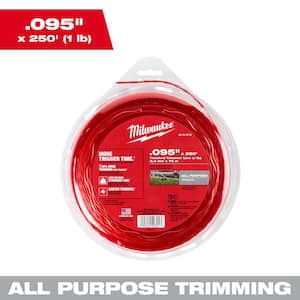 Milwaukee 0.080 in. x 25 ft. Pre-Cut Trimmer Line (5-Pack) 49-16-2810 ...