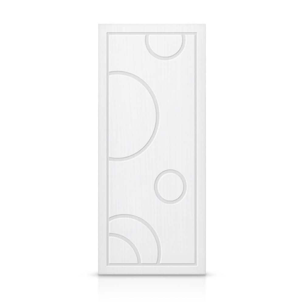 CALHOME 24 in. x 84 in. Hollow Core White Painted Composite MDF ...