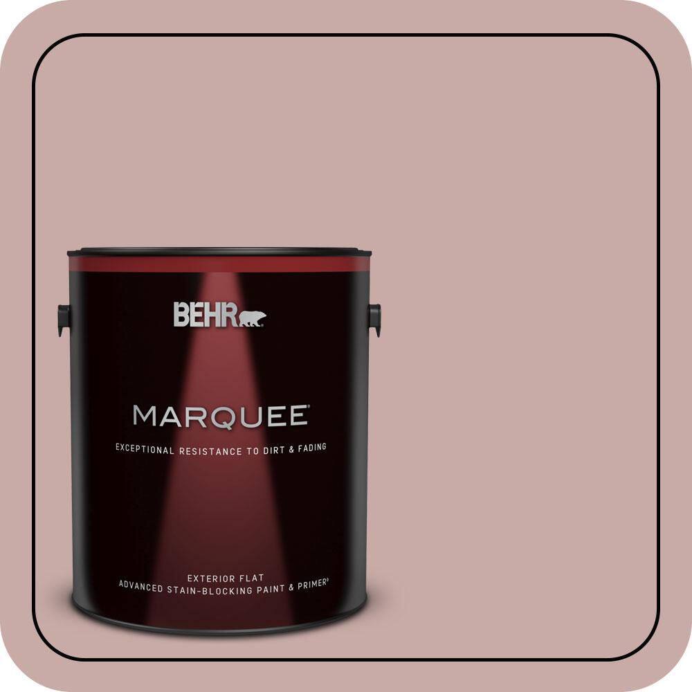 BEHR MARQUEE 1 gal. #130E-3 Rosy Tan Flat Exterior Paint & Primer ...
