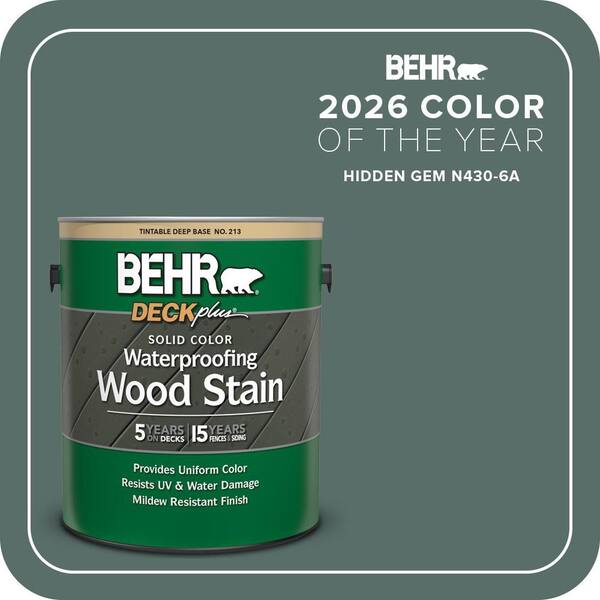BEHR DECKplus 1 Gal. #N430-6A Hidden Gem Solid Color Waterproofing ...