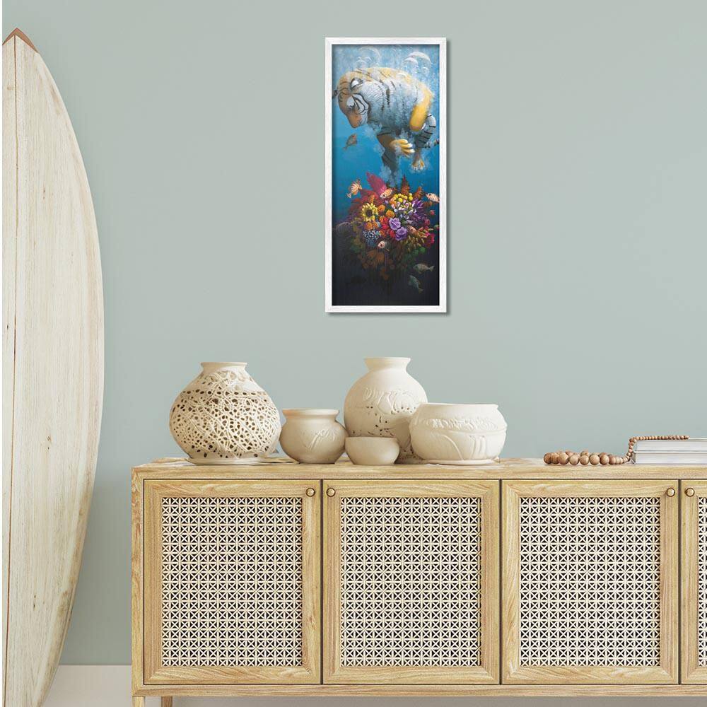 Stupell Industries Curious Tiger and Underwater Bouquet by Heather ...