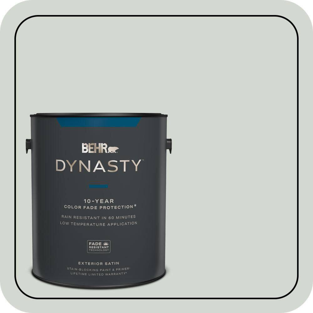 BEHR DYNASTY 1 gal. #N410-2 Brook Green Satin Enamel Exterior Stain ...