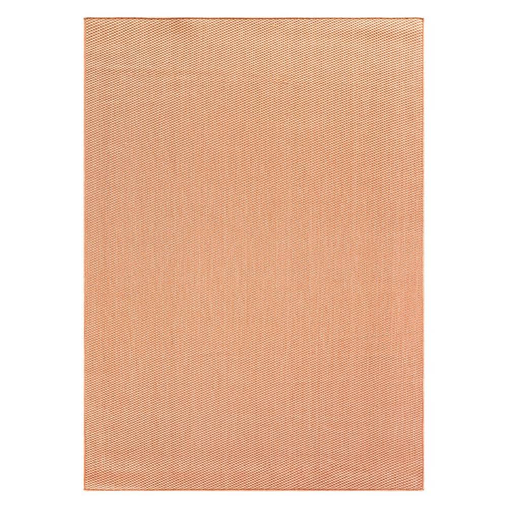 World Rug Gallery Rust 7 ft. 10 in. x 10 ft. Solid Flatweave Indoor ...