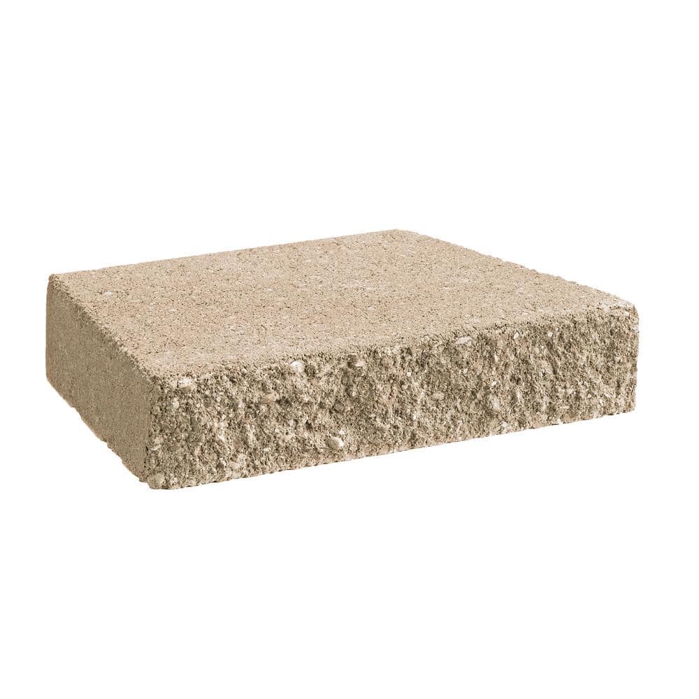 Oldcastle 2.5 in. x 12 in. x 7.5 in. Sand Concrete Retaining Wall Cap ...