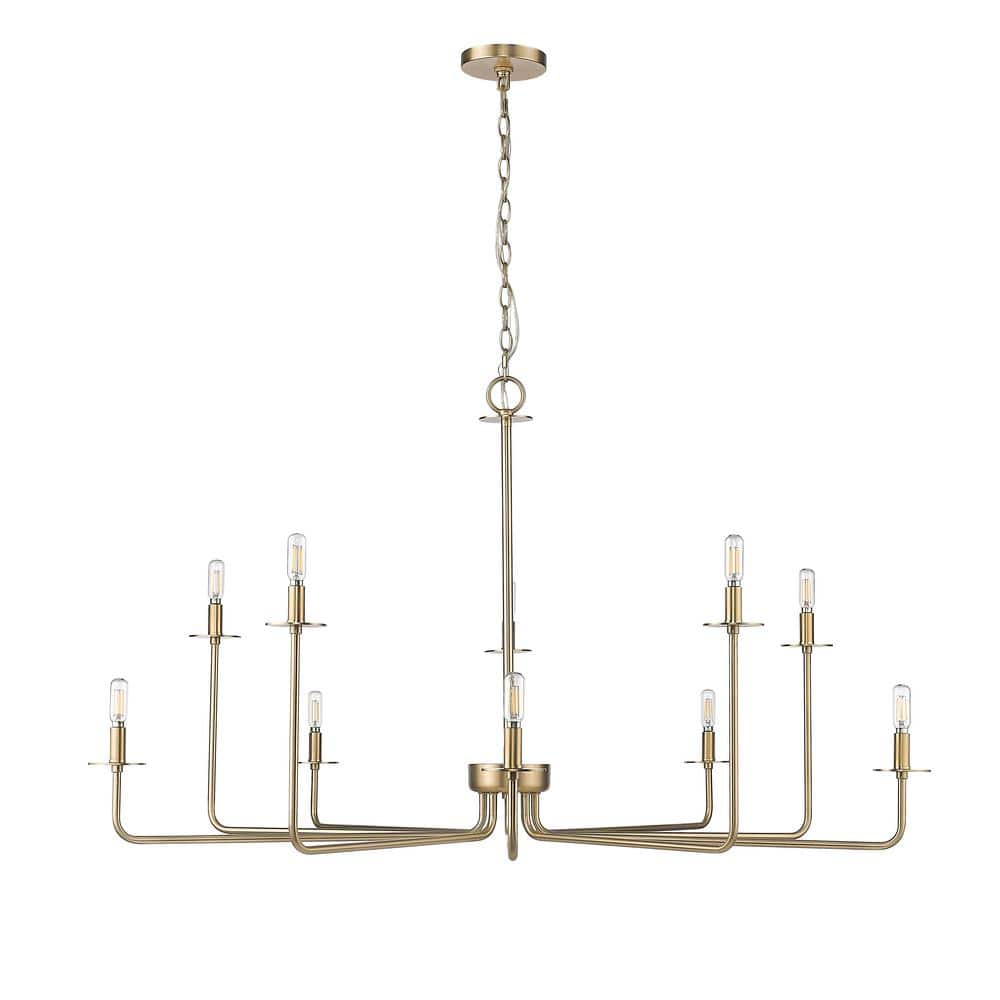 Millennium Lighting Marceline 48 in. 10-Light Modern Gold Chandelier ...