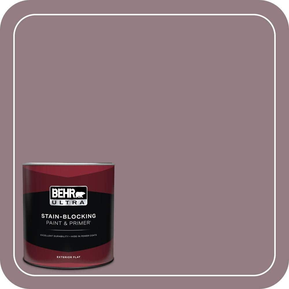 BEHR ULTRA 1 qt. #100F-5 Gypsy Magic Flat Exterior Paint & Primer ...