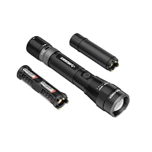 Husky 750 Lumens Dual Power LED Swivel-Head Rechargeable Flashlight ...