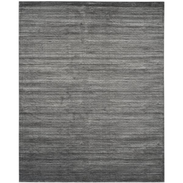 SAFAVIEH Vision Gray 9 ft. x 12 ft. Solid Marle Area Rug VSN606D-9W ...