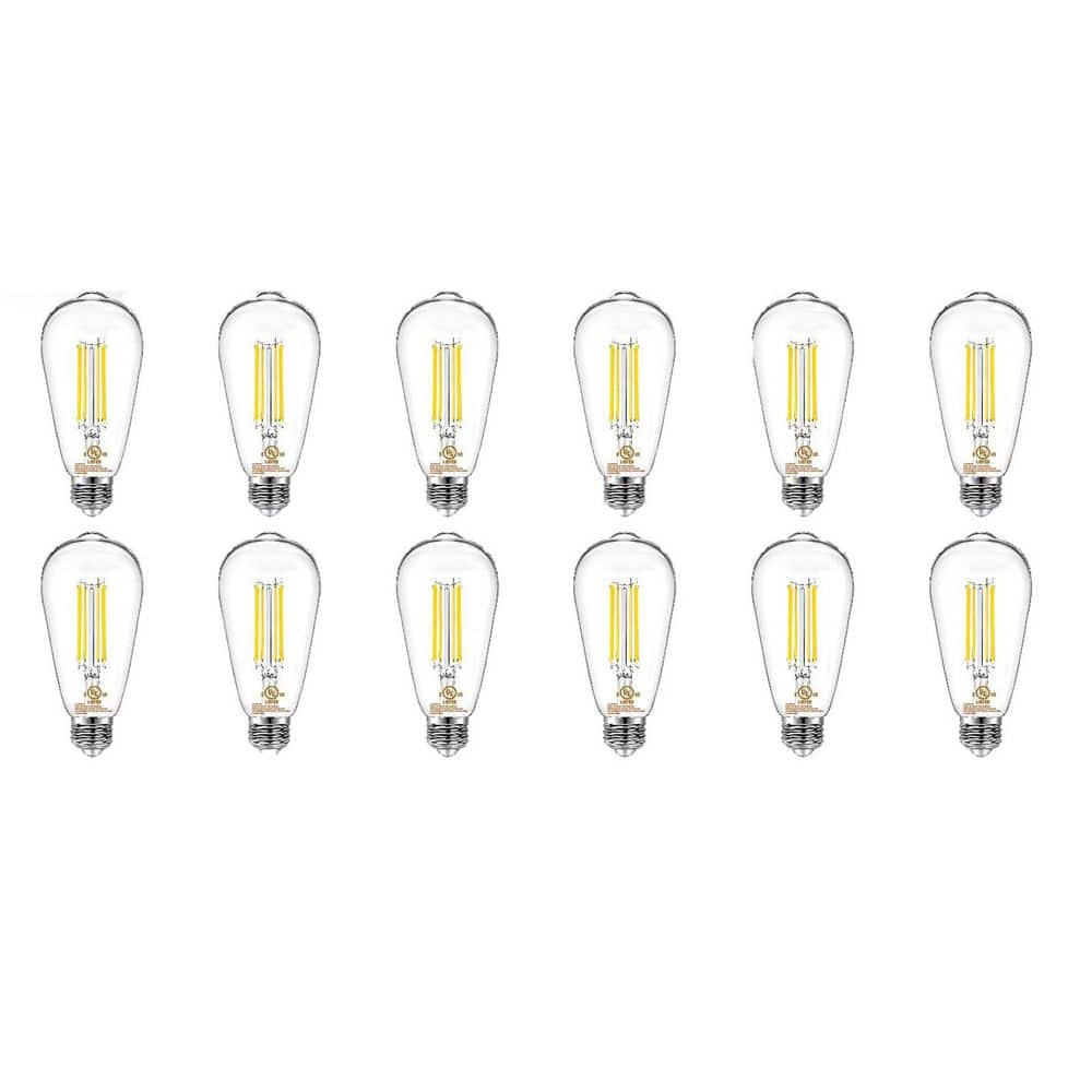 Vrbgify 60-Watt Equivalent ST19 Cool White (4000K) Dimmable Vintage LED ...