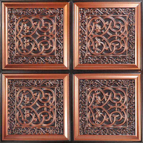 FROM PLAIN TO BEAUTIFUL IN HOURS Lover's Knot Antique Copper 2 ft. x 2 ...