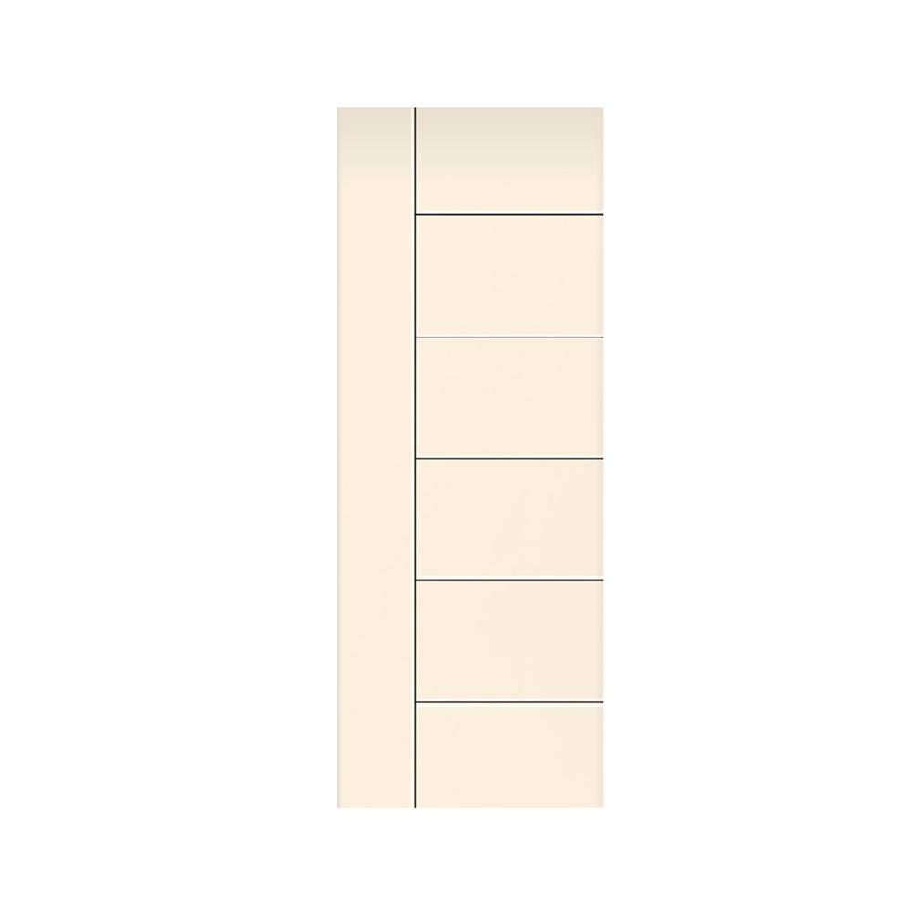 CALHOME Modern Classic 24 in. x 80 in. Beige Stained Composite MDF ...