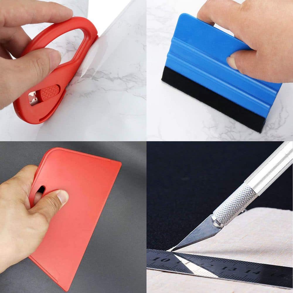 5-Piece Wallpaper Smoothing Tool Kit w/ Squeegees, Tape Measure, Vinyl ...