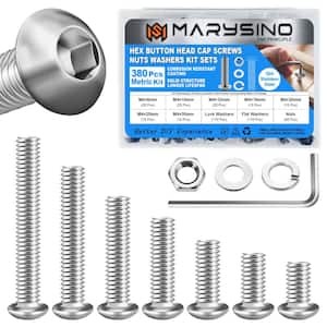 MYWISH 254-Piece SAE 304-Stainless Steel Nut, Bolt and Washer ...