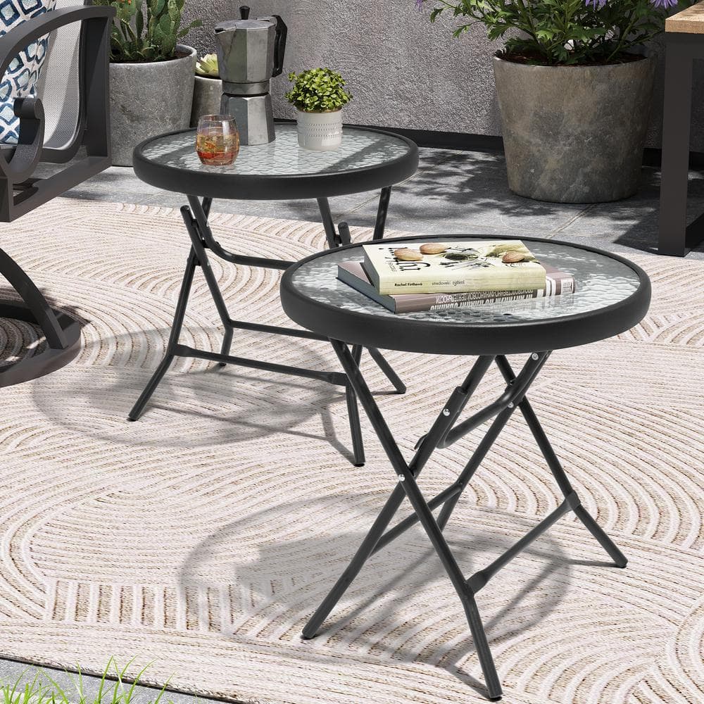 Small glass outdoor side table store