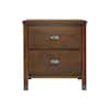 Camaflexi Baja 2-Drawer Walnut Nightstand BJ210 - The Home Depot